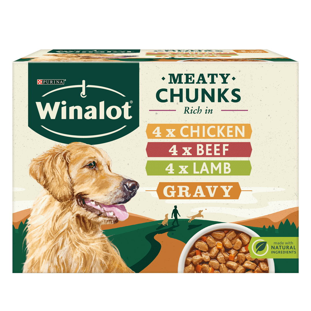 WINALOT Chicken Beef Lamb In Gravy Wet Dog Food Purina